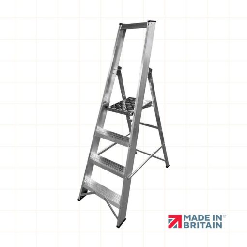 Aluminium Platform Step Ladder 4 Treads 1.43 Meters - Dublin Ladders
